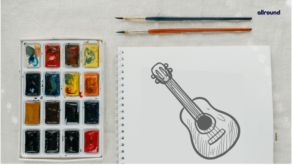 How to draw a guitar? - Step by Step Drawing Guide for Kids