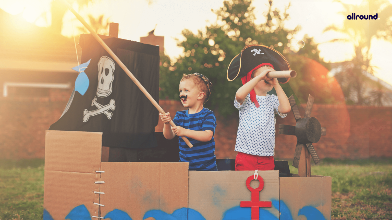 How to Make a Giant Cardboard Box Pirate Ship?